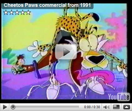 Chester Cheetah cartoon cat – “It ain’t easy bein’ cheesy” – Michael Broad